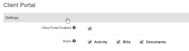 Client Portal Settings – Centerbase