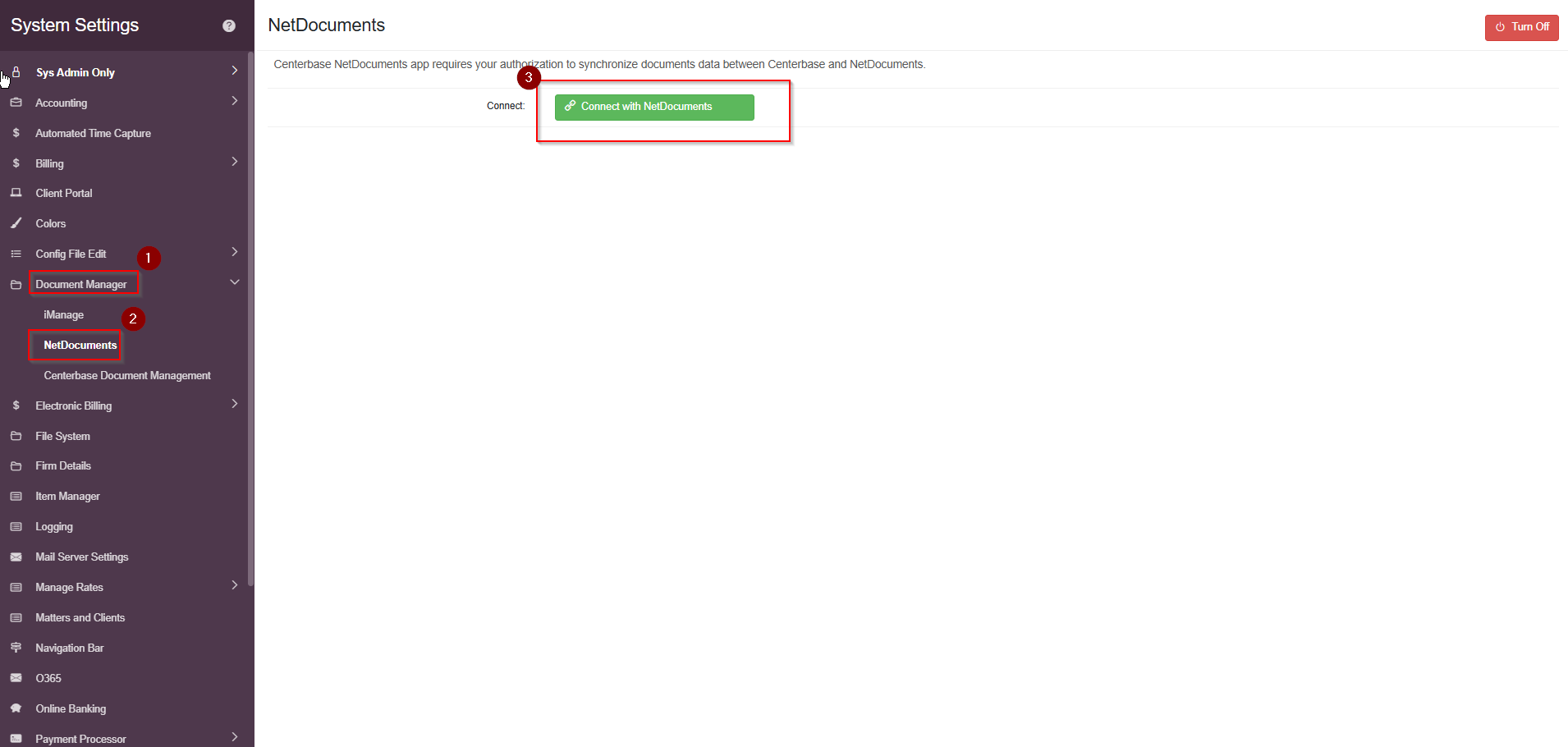 NetDocs: An Admin level user authorization has expired – Centerbase
